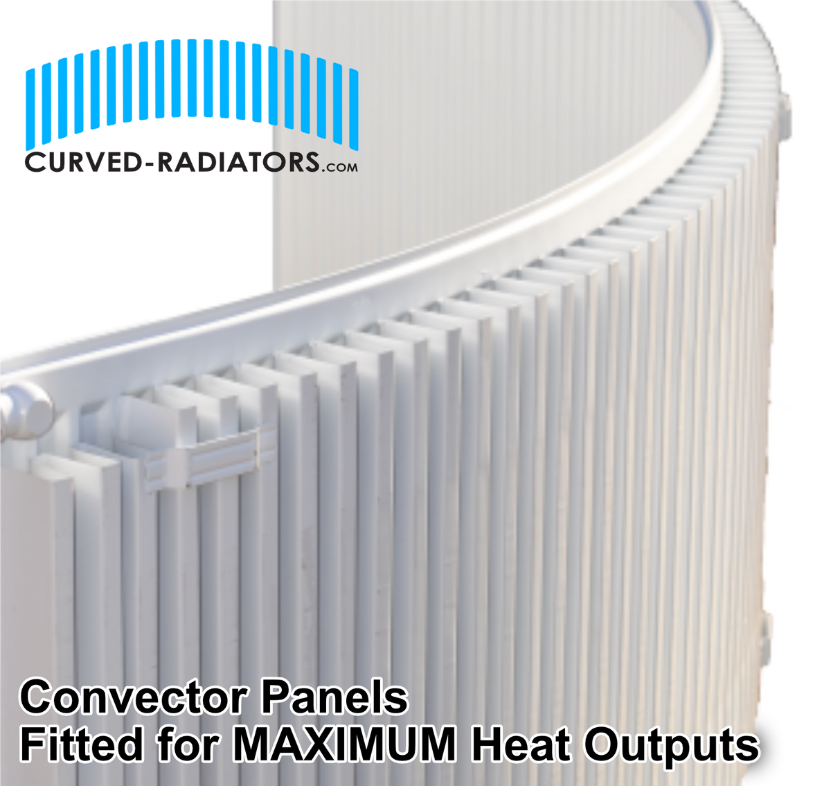 CURVED Bay Window Radiator - 500mm HEIGHT - Made in UK – Curved Radiators